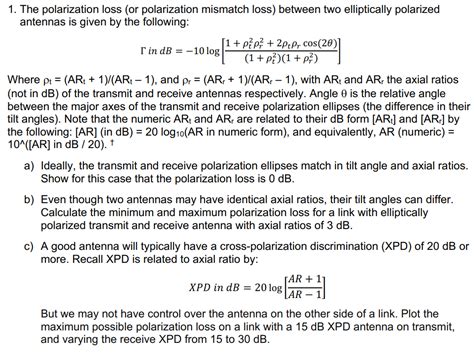 1 The Polarization Loss Or Polarization Mismatch Loss Course Hero