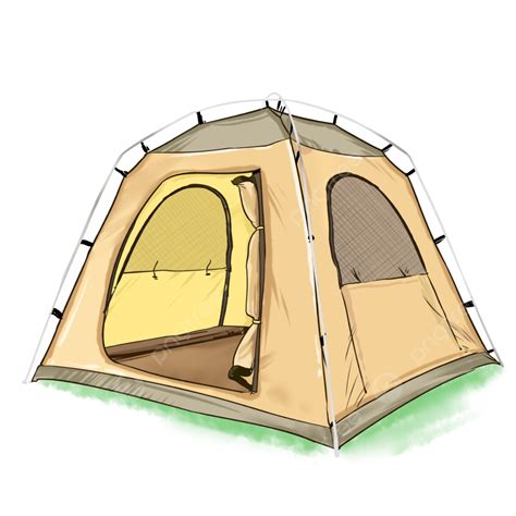 노란색 야외 캠핑 피크닉 텐트 집 밖의 실외 캠핑 Png 일러스트 및 Psd 이미지 무료 다운로드 Pngtree