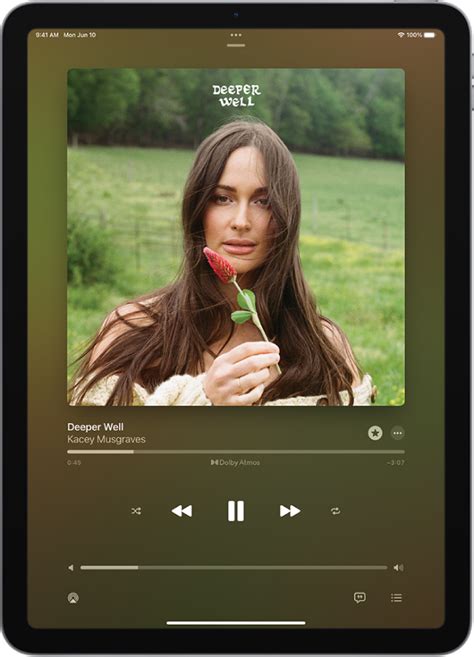use the music player controls on ipad apple support
