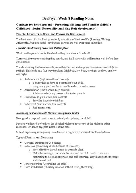 dev psych week 8 reading notes devpsych week 8 reading notes contexts for development