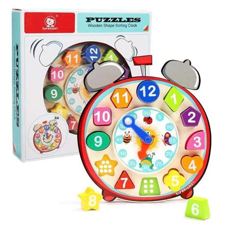 Puzzle Clock Number And Shape Sorter 13pcs Brainplay Puzzle Clock Number And Shape Sorter 13pcs Brainplay