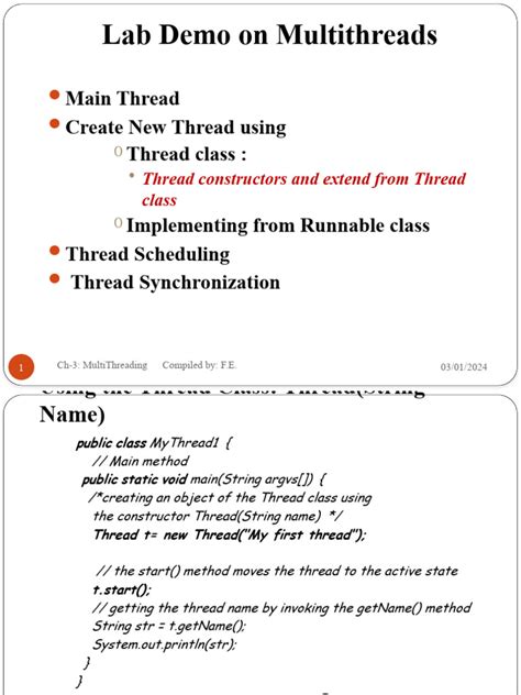Extending Thread Class Example Pdf Thread Computing Method