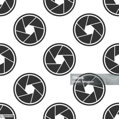 카메라 셔터 아이콘 원활한 패턴 백색 배경입니다 평면 디자인입니다 벡터 일러스트 레이 션 건강관리와 의술에 대한 스톡 벡터 아트 및 기타 이미지 Istock