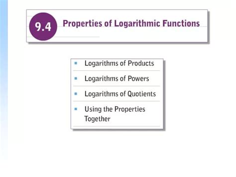 PPT Logarithms Of Products PowerPoint Presentation Free Download ID