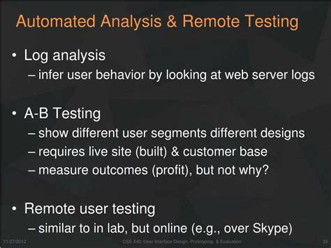 PPT User Testing Automated Evaluation For Effective UI Design