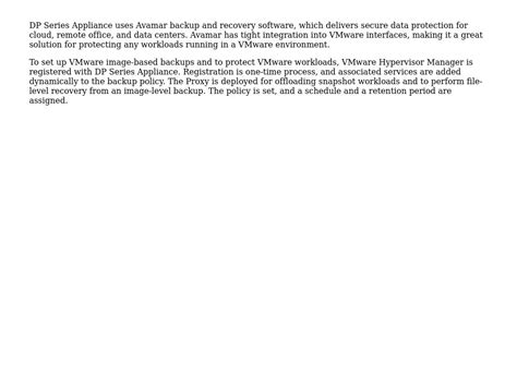 Introduction To Workload Protection Powerprotect Dp Series Appliance Vmware Workload