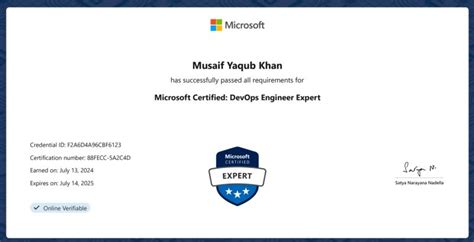 Musaif Khan On Linkedin Im Happy To Share That Ive Obtained A New Certification Microsoft