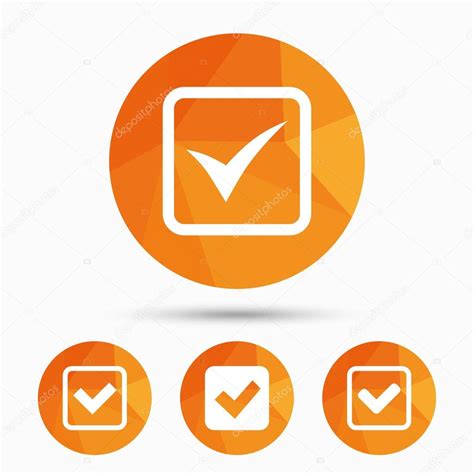 Check Signs Checkbox Confirm Icons Stock Vector By ©blankstock 114869588