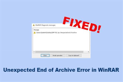 Top 6 Fixes Unexpected End Of Archive Error In WinRAR 7 Zip
