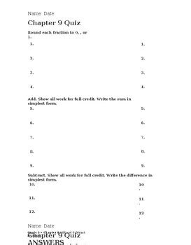 Go Math Grade 5 2023 Chapter 9 Quiz by Joni Kase | TPT