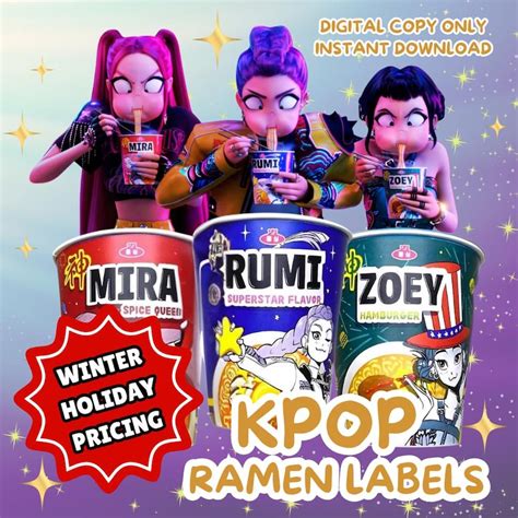 Kpop Demon Hunters Ramen Cup Etsy