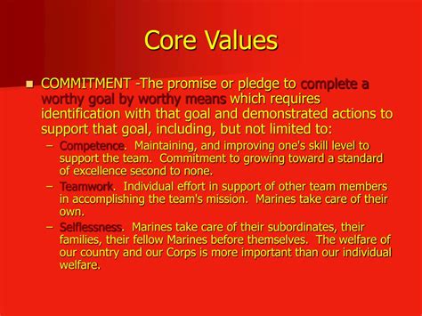 Ppt Core Values And The United States Marine Powerpoint Presentation
