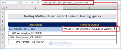 How To Use The TRIM Function In Excel Examples