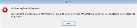 hospitalidade totvs backoffice linha cmnet caf conta a crédito para movimento de baixa