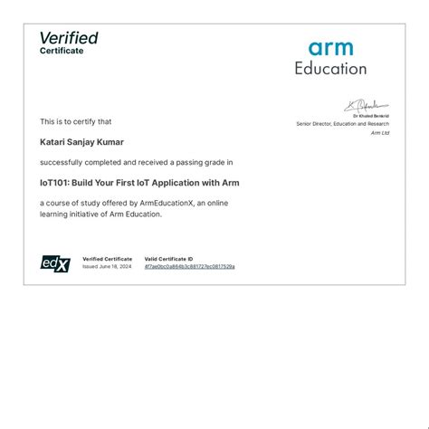 Katari Sanjay Kumar On Linkedin Iot Arm Edx Learningjourney Techinnovation Internetofthings