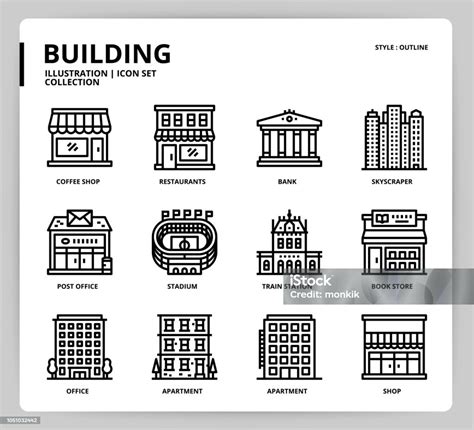 Building Icon Set Stock Illustration Download Image Now Architecture Building Exterior