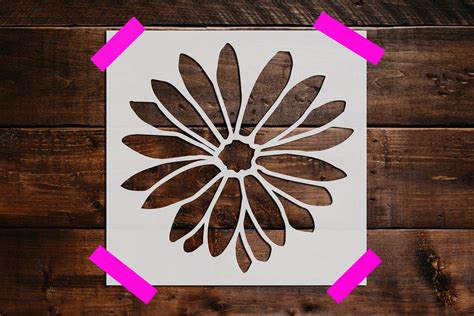 Daisy Flower Stencil Reusable Daisy Flower Stencil Art Stencil Diy Craft Stencil Large Daisy