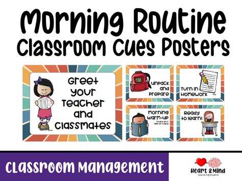 Morning Routine Classroom Cues Posters Teaching Resources