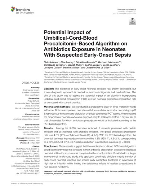 Pdf Potential Impact Of Umbilical Cord Blood Procalcitonin Based Pdf Potential Impact Of Umbilical Cord Blood Procalcitonin Based