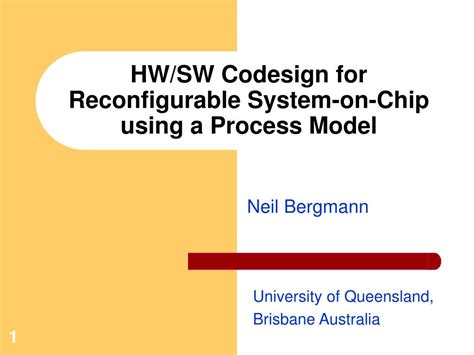Ppt Hwsw Codesign For Reconfigurable System On Chip Using A Process