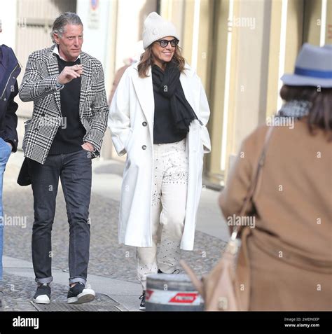 Milan It 21st Jan 2023 After Lunch With His Wife Joana Lemos From