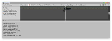 Video Profiler 模块 Unity 手册 Video Profiler 模块 Unity 手册