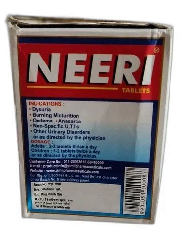 Aimil Neeri Tablet 10x30 Tablets At Rs 137box In Deoria Id 2850462195030