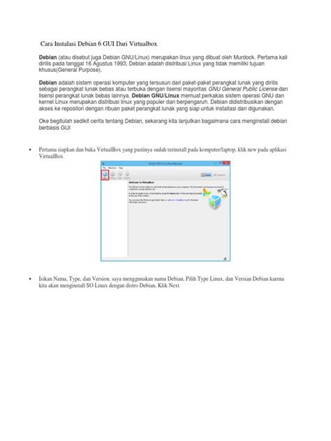 Cara Instalasi Debian 6 Gui Dari Virtualbox Pdf