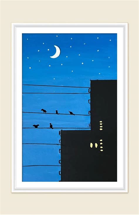 城市夜晚的天空儿童画怎么画简单(热门14张)儿童画图片大全 城市夜晚的天空儿童画怎么画简单(热门14张)儿童画图片大全