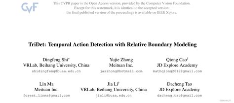 tridet temporal action detection with relative boundary modeling hacs