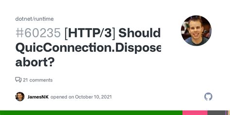 Should Quicconnection Dispose Abort Issue Dotnet Runtime Github