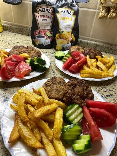 Котлеты с картошка фри