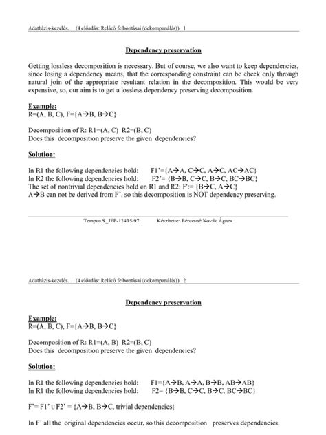 Unit 4 Dependency Preservation Notes Pdf