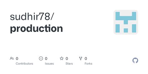 github sudhir78 production