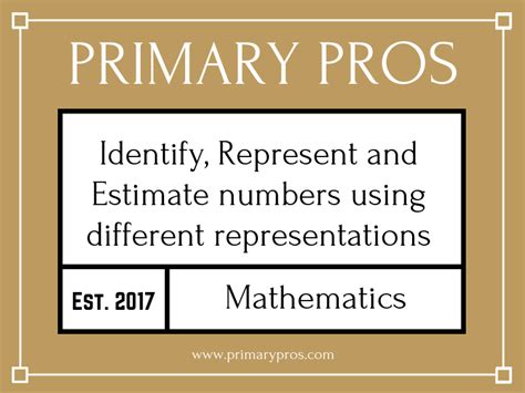 Identify Represent And Estimate Numbers Using Different Representations Teaching Resources
