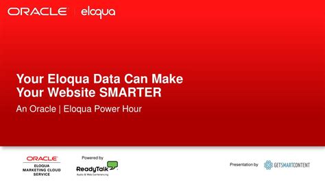 Ppt Your Eloqua Data Can Make Your Website Smarter Powerpoint Presentation Id2427394