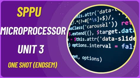 Microprocessor Unit 3 One Shot Sppu Youtube