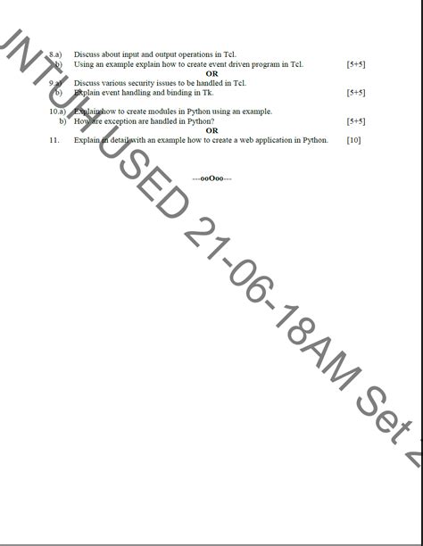 Jntuh Btech Scripting Languages June 2018 Question Paper University Question Papers