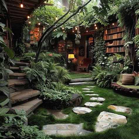 Beautiful Patio With Lush Green Yard Backyard Relaxation Area