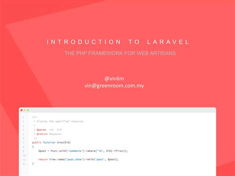 Introduction To Laravel PPT