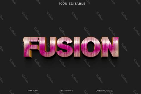 Fusion Text Style Effect Photoshop PREMIUM PSD File