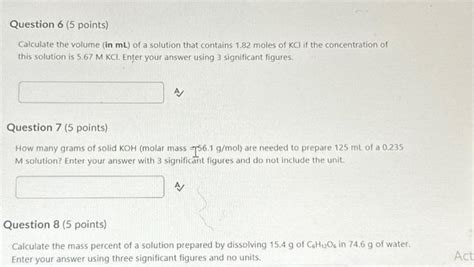 Solved Calculate The Volume In ML Of A Solution That Chegg