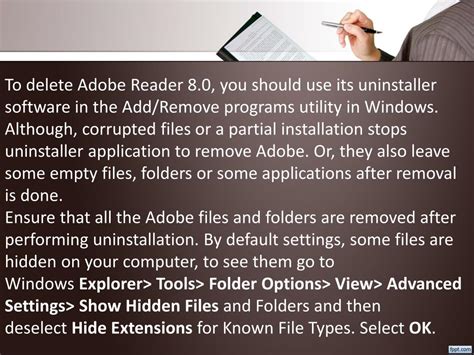 Ppt Adobe Support Remove Adobe Reader 80 Completely From Laptop