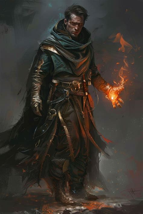 Human Sorcerer Character Design For 5e Adventures Figuren Konzept