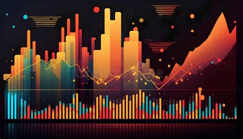 Abstract Background With Graphs And Charts Vector Illustration Eps10