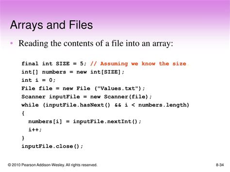 Ppt Chapter 8 Arrays And The Arraylist Class Powerpoint Presentation