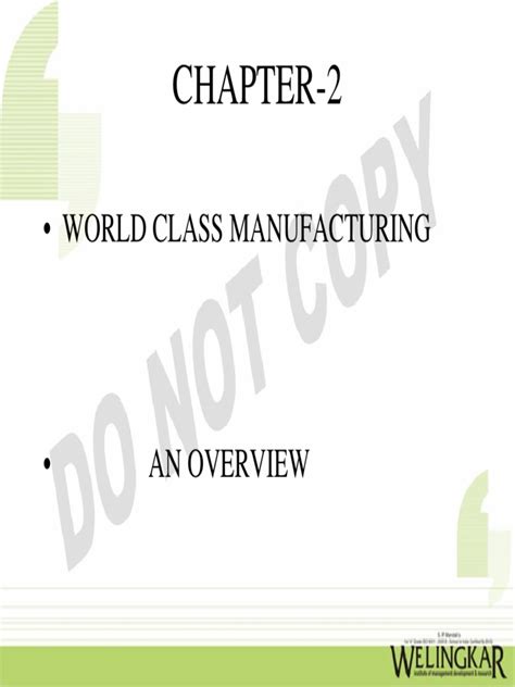 World Class Manufacturing Lean Guide Docsharetips
