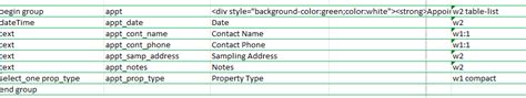 solved setting columns within a group in survey123 xlsfor esri