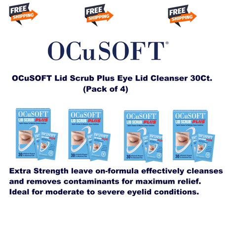 Ocusoft Lid Scrub Plus Pre Moistened Pads 30 Count 54 Off