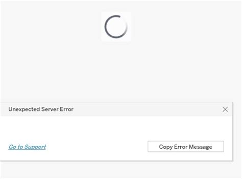 unexpected server error without error code